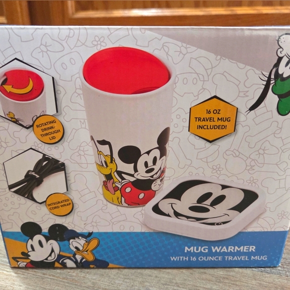 Disney | Kitchen | New In Box Disney Mickey Mouse Travel Mug With Mug ...